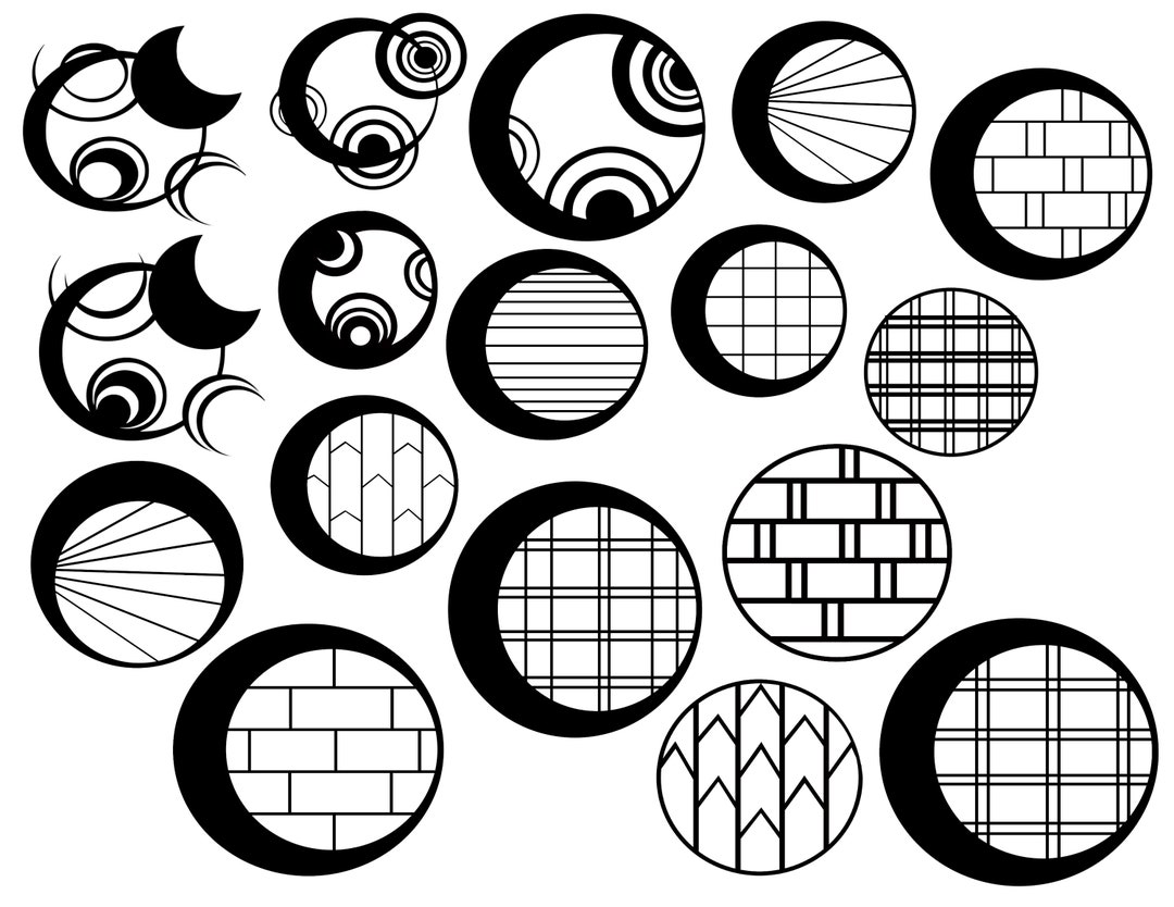 Geometric Circle Designs- 55 Files PNG and SVG for 3D Printing or ...