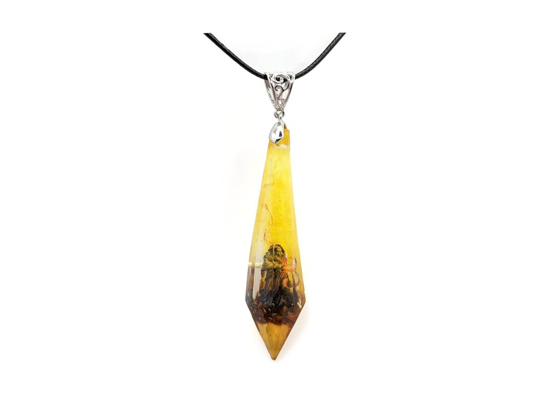 Wizard in Resin Crystal Necklace Wizard Jewelry, Wizard Pendant, Wizard ...