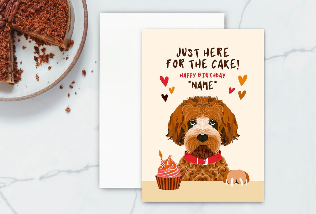 Personalised Cavapoo Birthday Card. Cavoodle Card. Cavadoodle Card ...