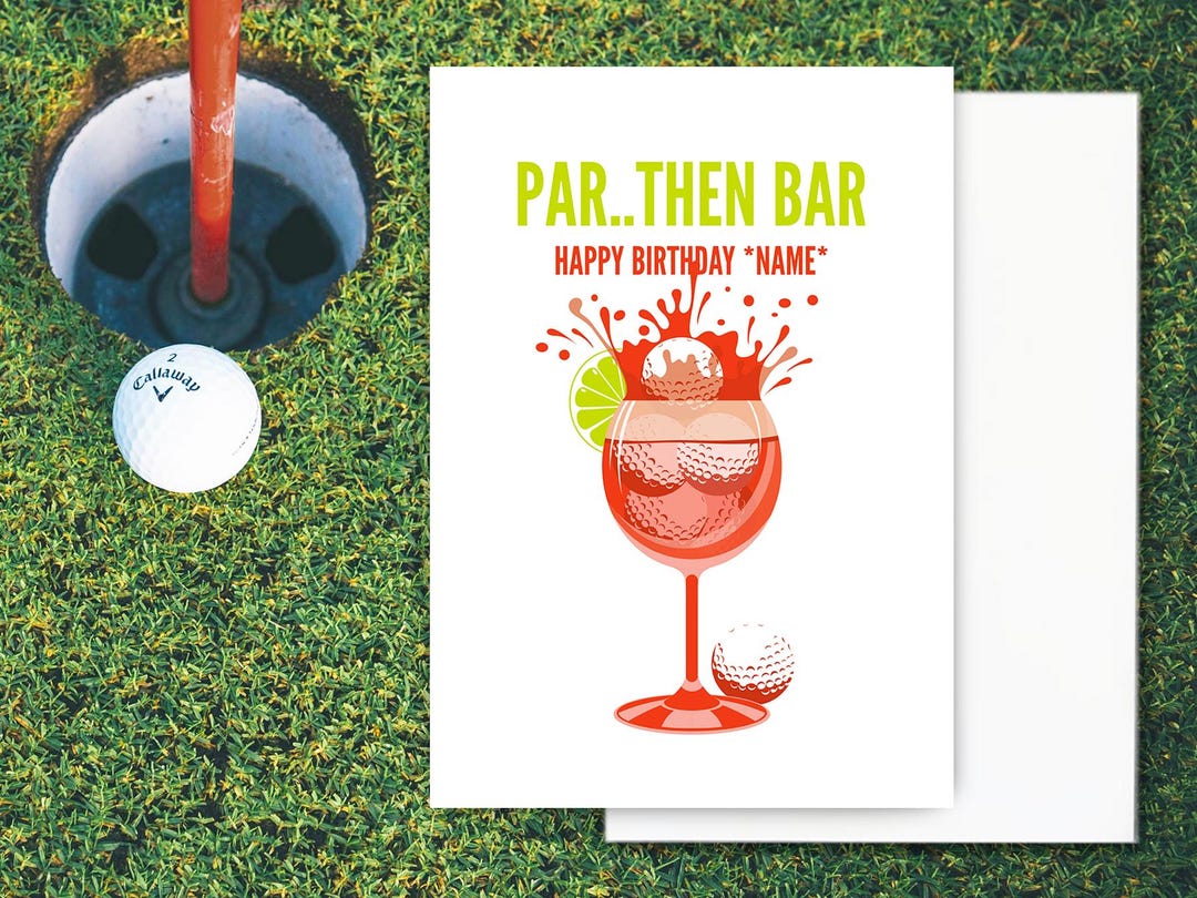 Personalised Golfer Birthday Card for Her. Golf Ball Card. - Etsy UK