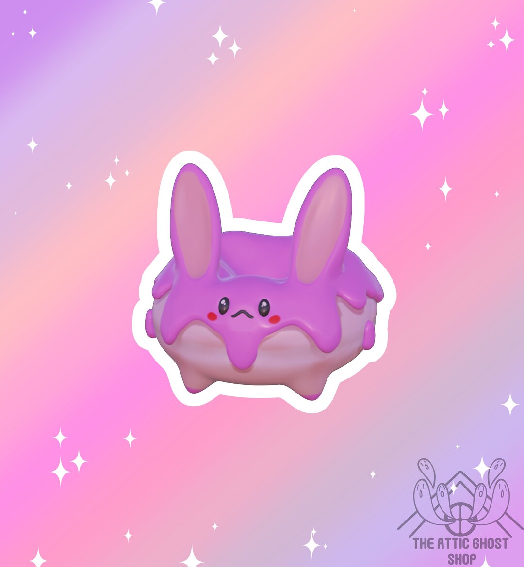 Bunny Donut Kawaii Sparkly Die Cut Sticker - Etsy