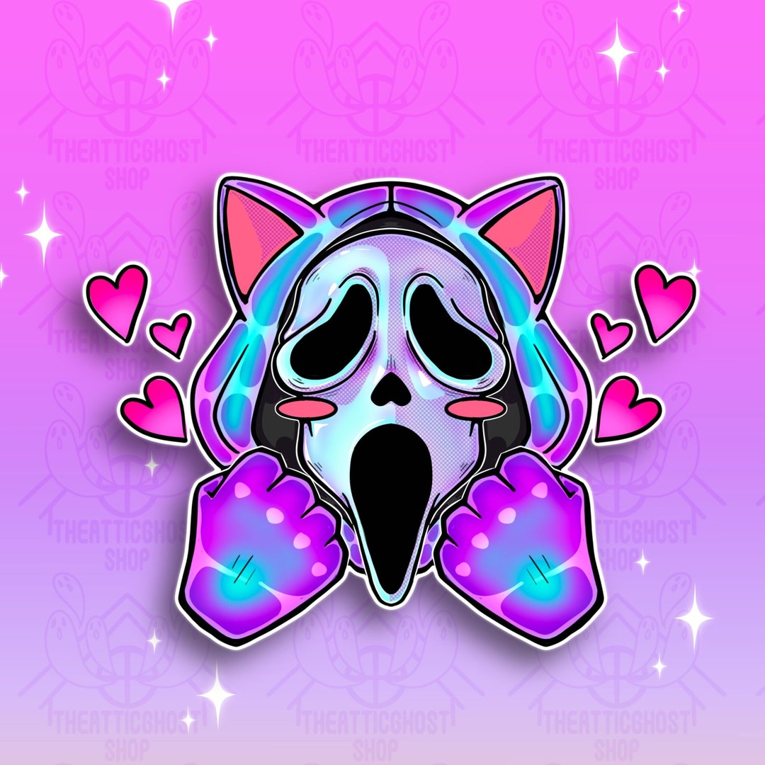 Cute Spooky Diecut Sticker-ghostface Horror Pastel - Etsy