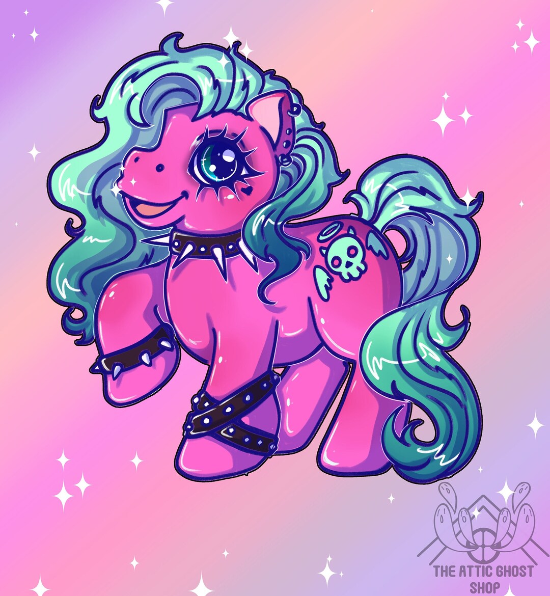 Cute Punk Edgy Pony Die Cut Sticker (old School Mlp) - Etsy