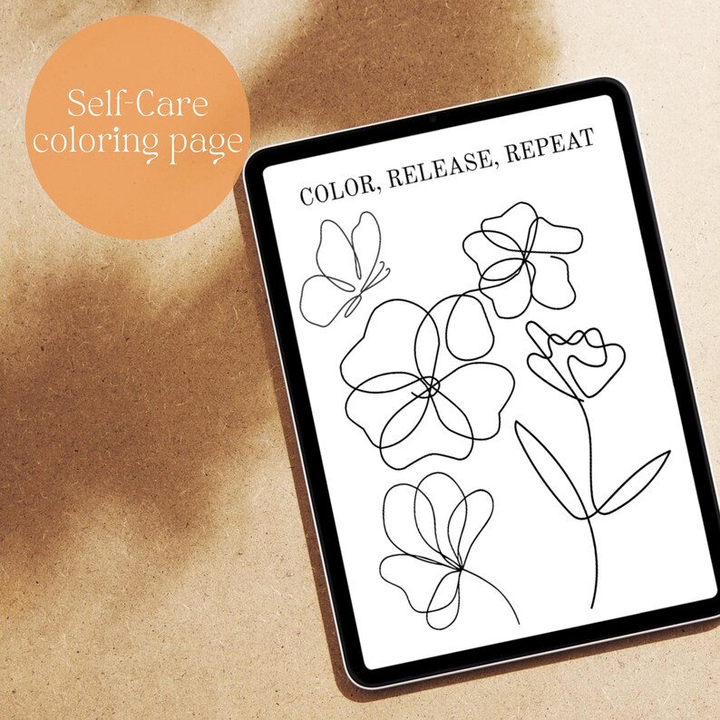 Adult Coloring Pages | Self Care Coloring | Journal Pages | Type B ...