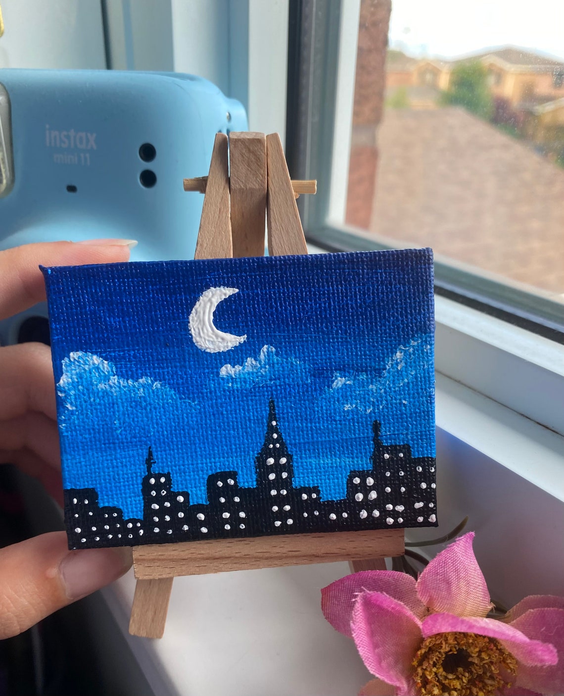 Mini Desk Decor Painting With Easel Included - Etsy