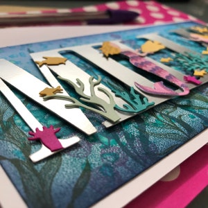 Personalised Mermaid Card, Handmade Mermaid Card, for Her, Sparkly ...
