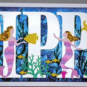 Personalised Mermaid Card, Handmade Mermaid Card, for Her, Sparkly ...