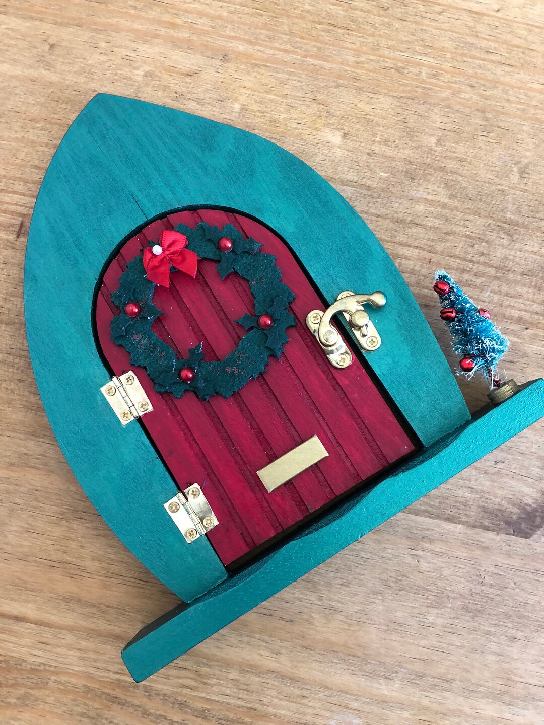 Christmas Fairy and Elf Door Large Handpainted Christmas - Etsy