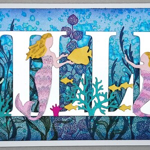 Personalised Mermaid Card, Handmade Mermaid Card, for Her, Sparkly ...