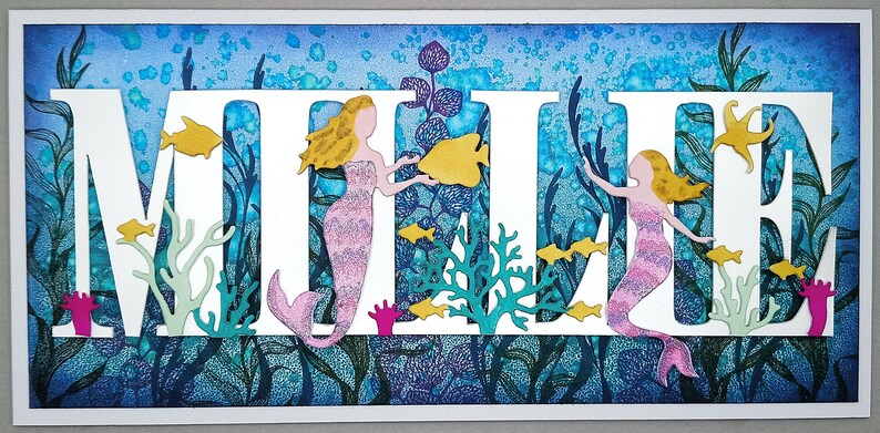 Personalised Mermaid Card, Handmade Mermaid Card, for Her, Sparkly ...