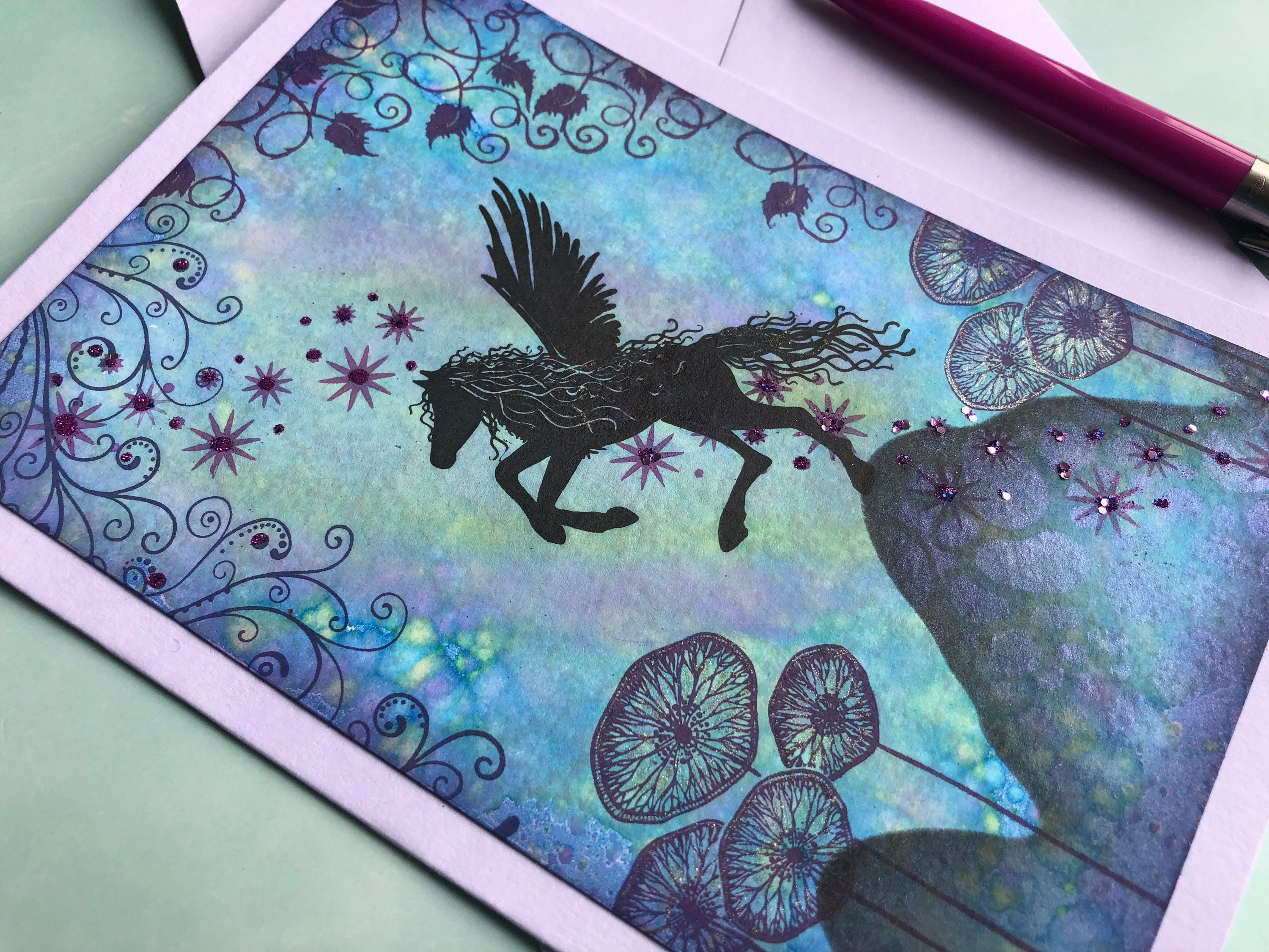 Handmade Pegasus Cards Birthday Card Winged Horse Card - Etsy