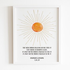 New Dawn Print - Amanda Gorman Quote - Etsy