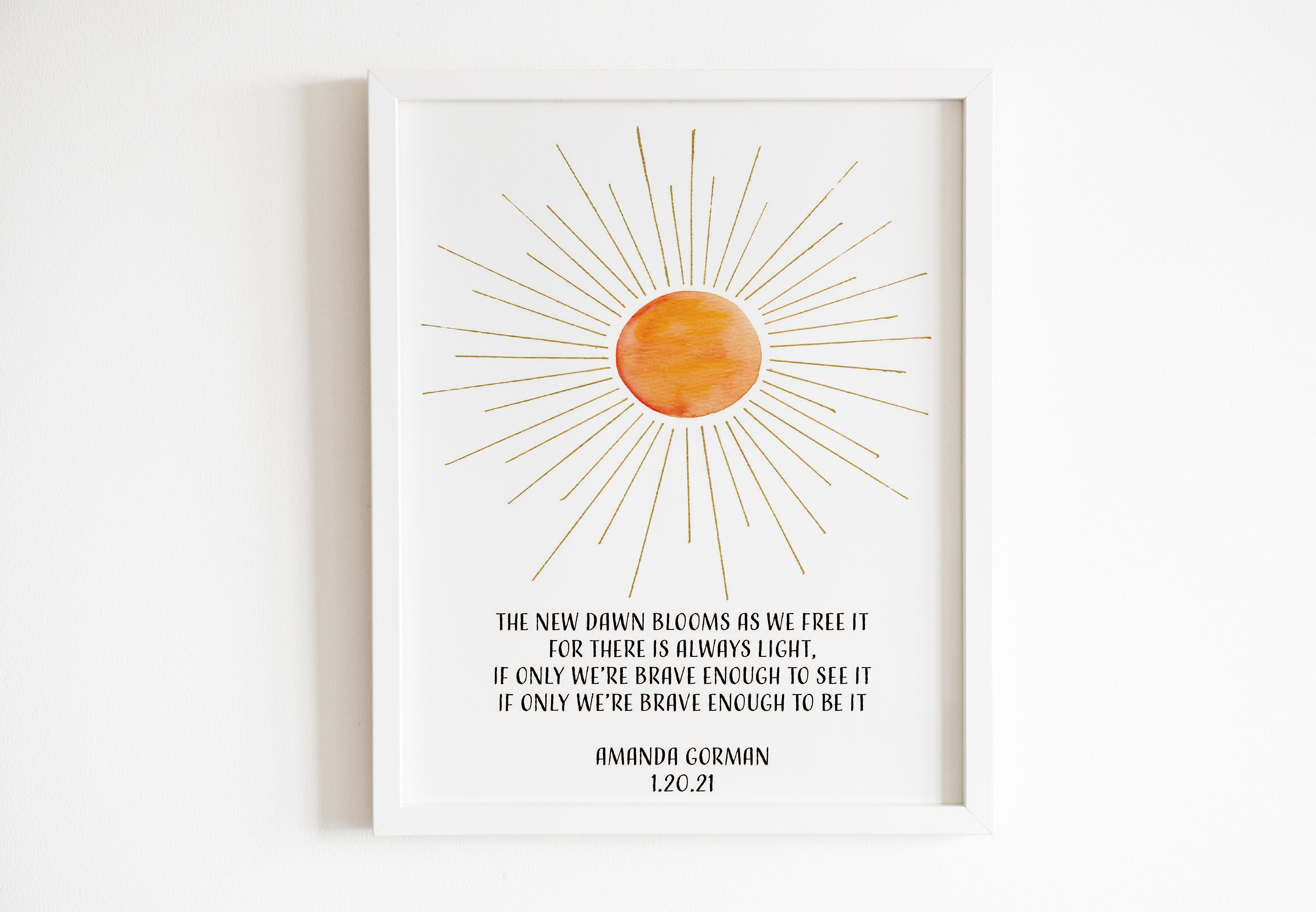 New Dawn Print Amanda Gorman Quote - Etsy