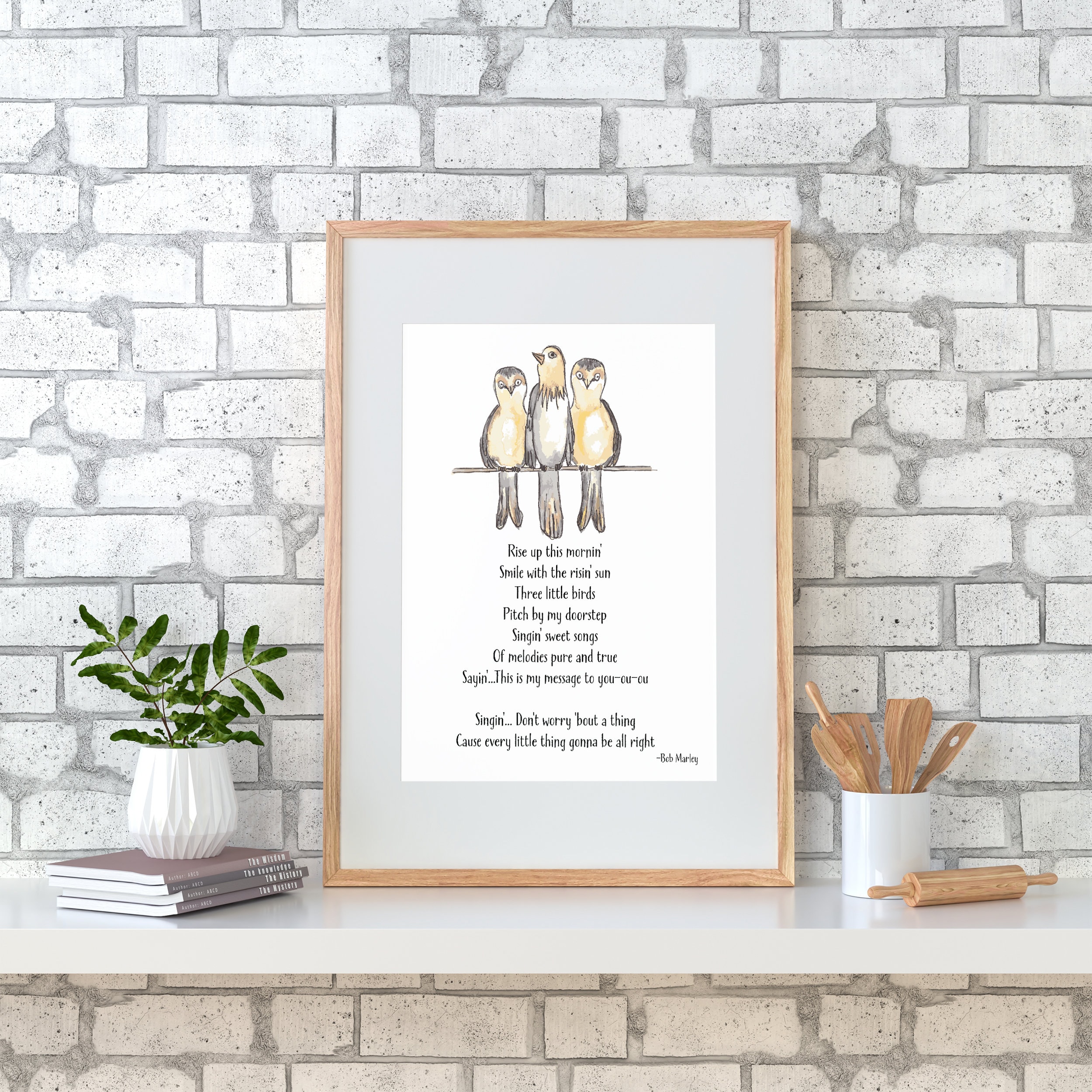 Bob Marley Three Little Birds Wall Art