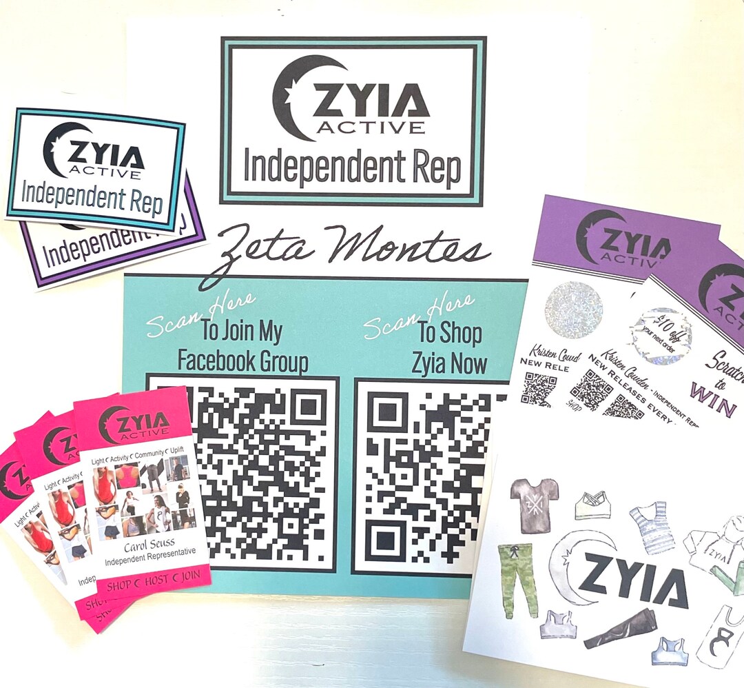 Zyia Business Bundle Business Cards Event Sign Scratch - Etsy