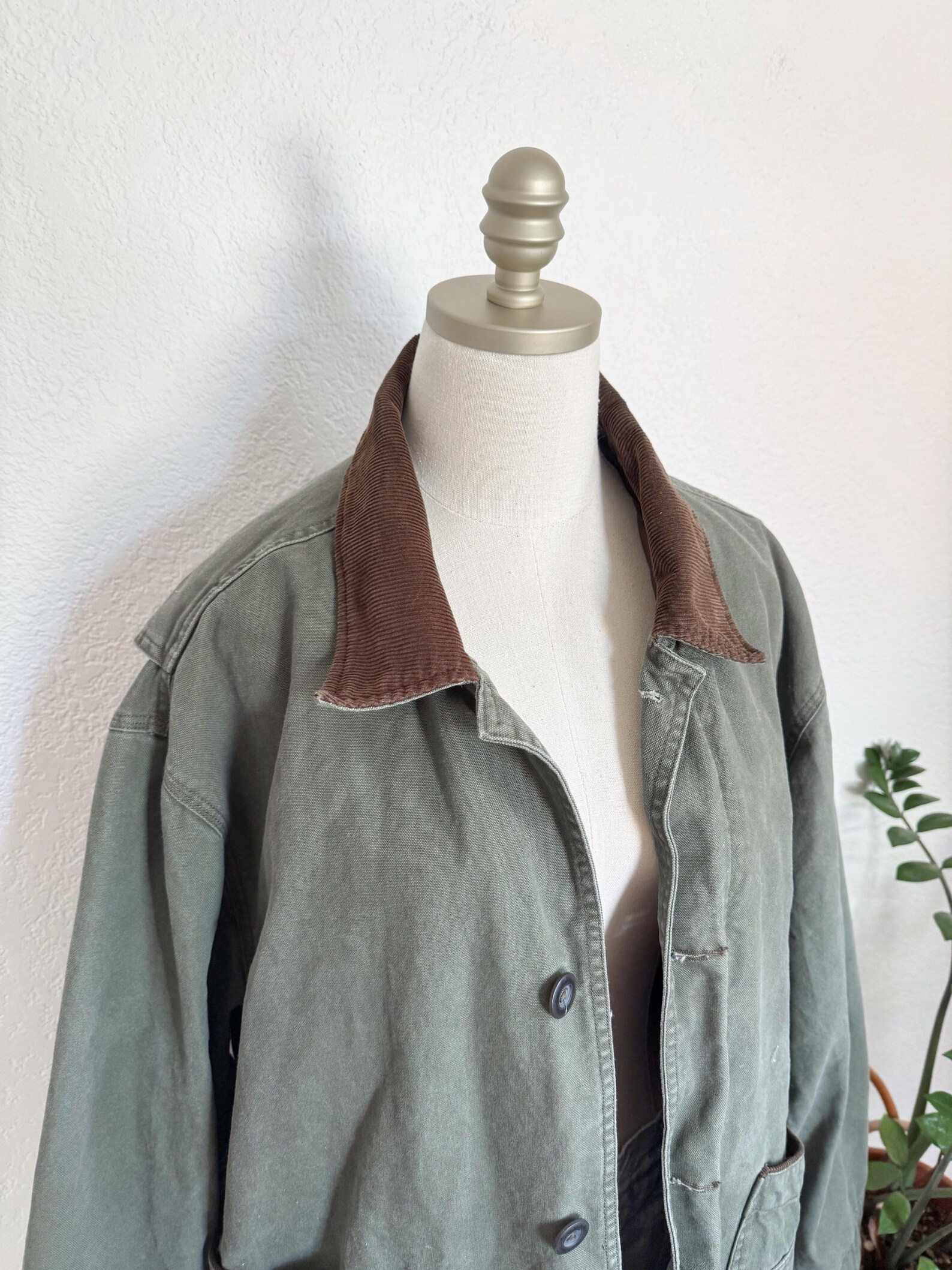 XL- Vintage Orvis Quilted Denim Chore Coat Classic Oversized 90s Style ...