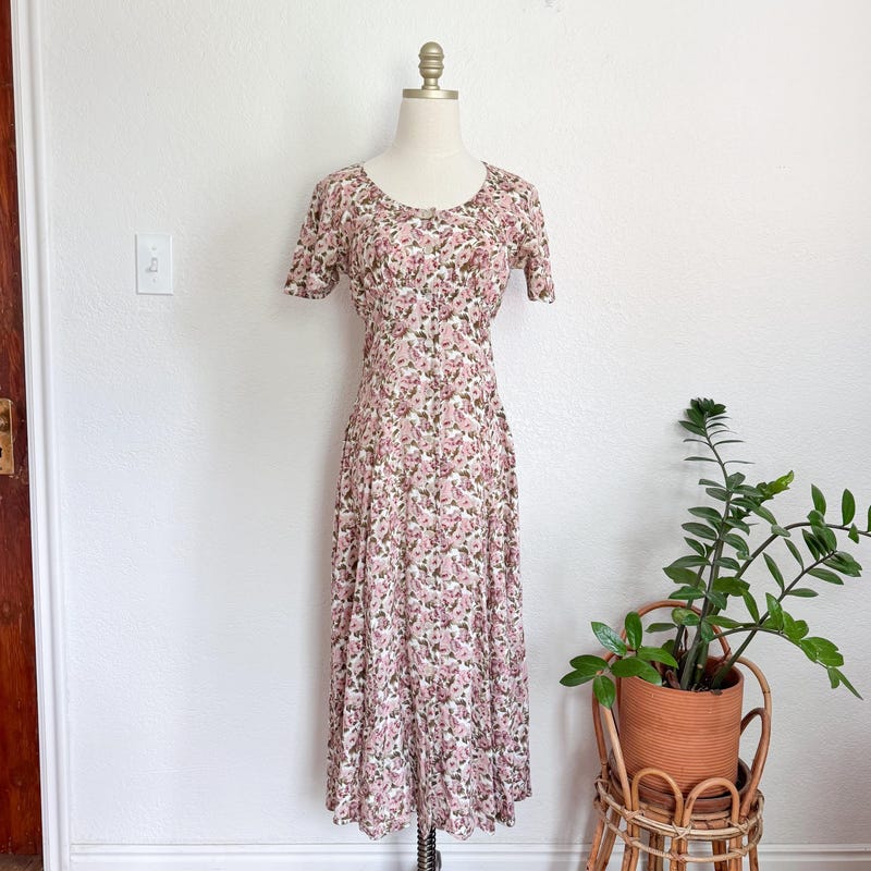 90s Floral Dress - Etsy