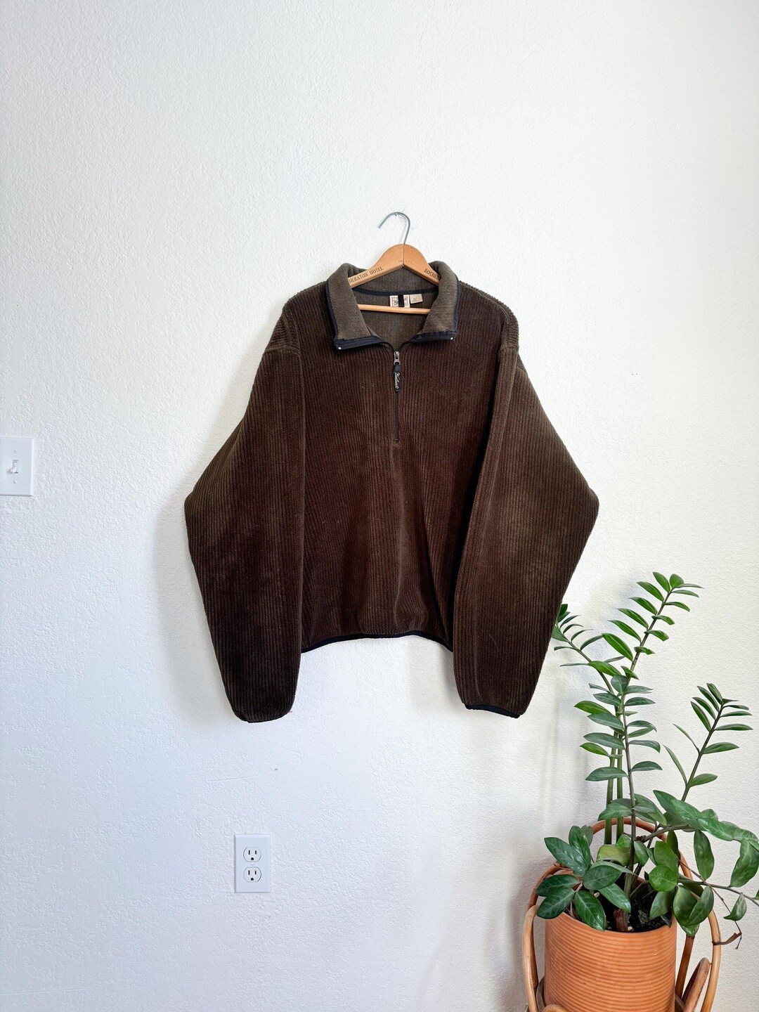 2X Vintage Woolrich Ribbed Fleece Oversized Quarter Zip Pullover Jacket ...