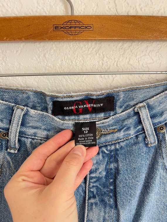 28"- vintage Gloria Vanderbilt light wash 90s 100% co… - Gem