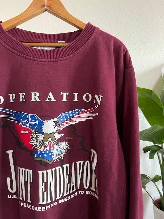 XL- vintage operation joint endeavor 90s military big… - Gem