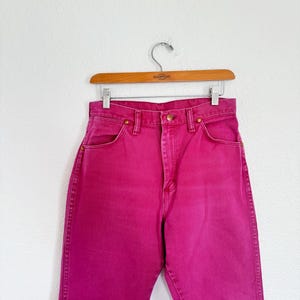 28"- Vintage Wrangler Hot Pink Western Wear Jeans High Waisted Extra ...