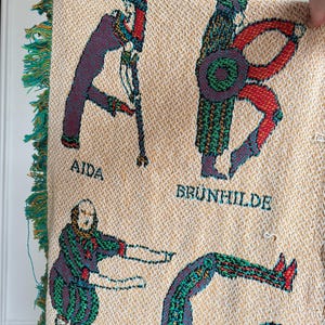 Vintage 90s Operabet Tapestry Blanket Goodwin Weavers Funky Alphabet ...