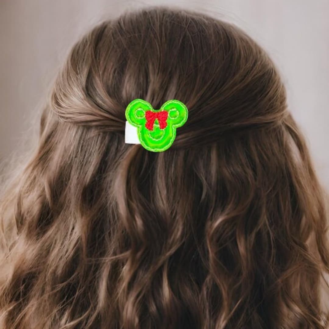 Mouse Wreath Hair Clips for Girls, Cute Christmas Hair Accessories for ...