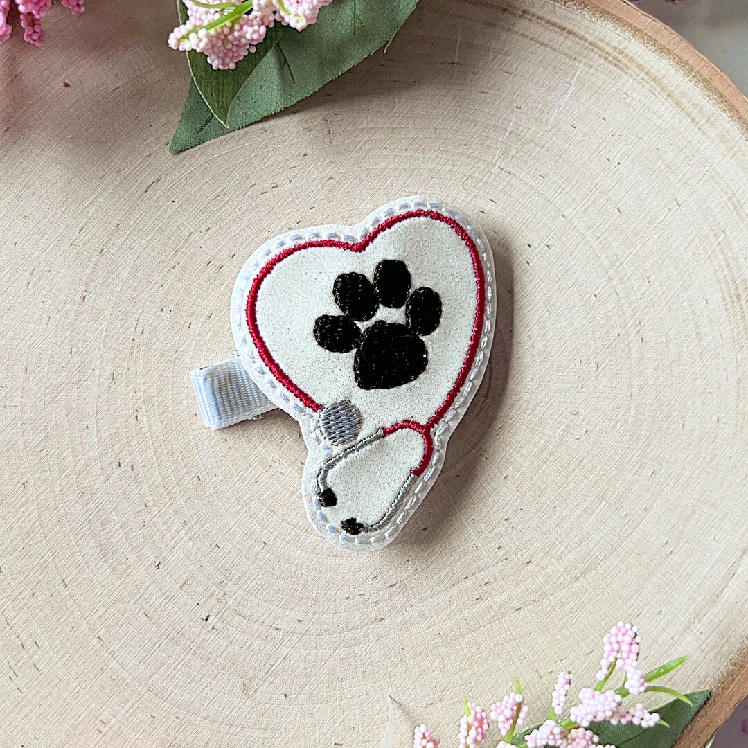 Vet Hair Clips for Toddlers, Vet Tech Hair Accessories for Girls ...