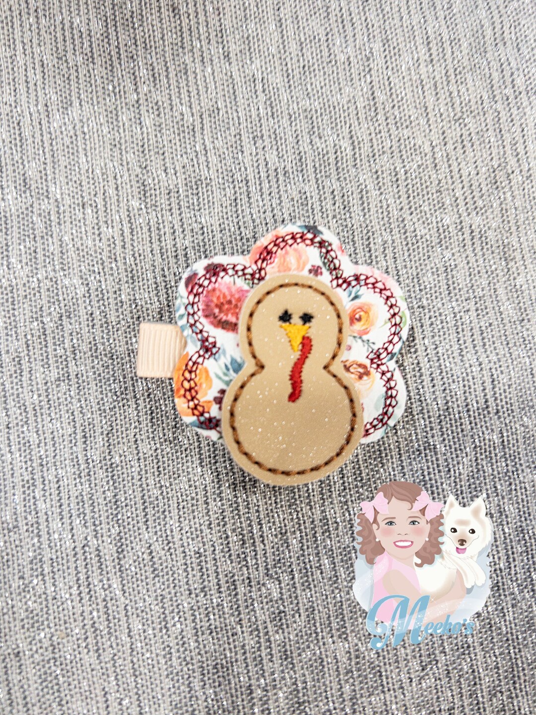 Turkey Hair Clip, Thanksgiving Hair Accessories, Turkey Gifts for ...