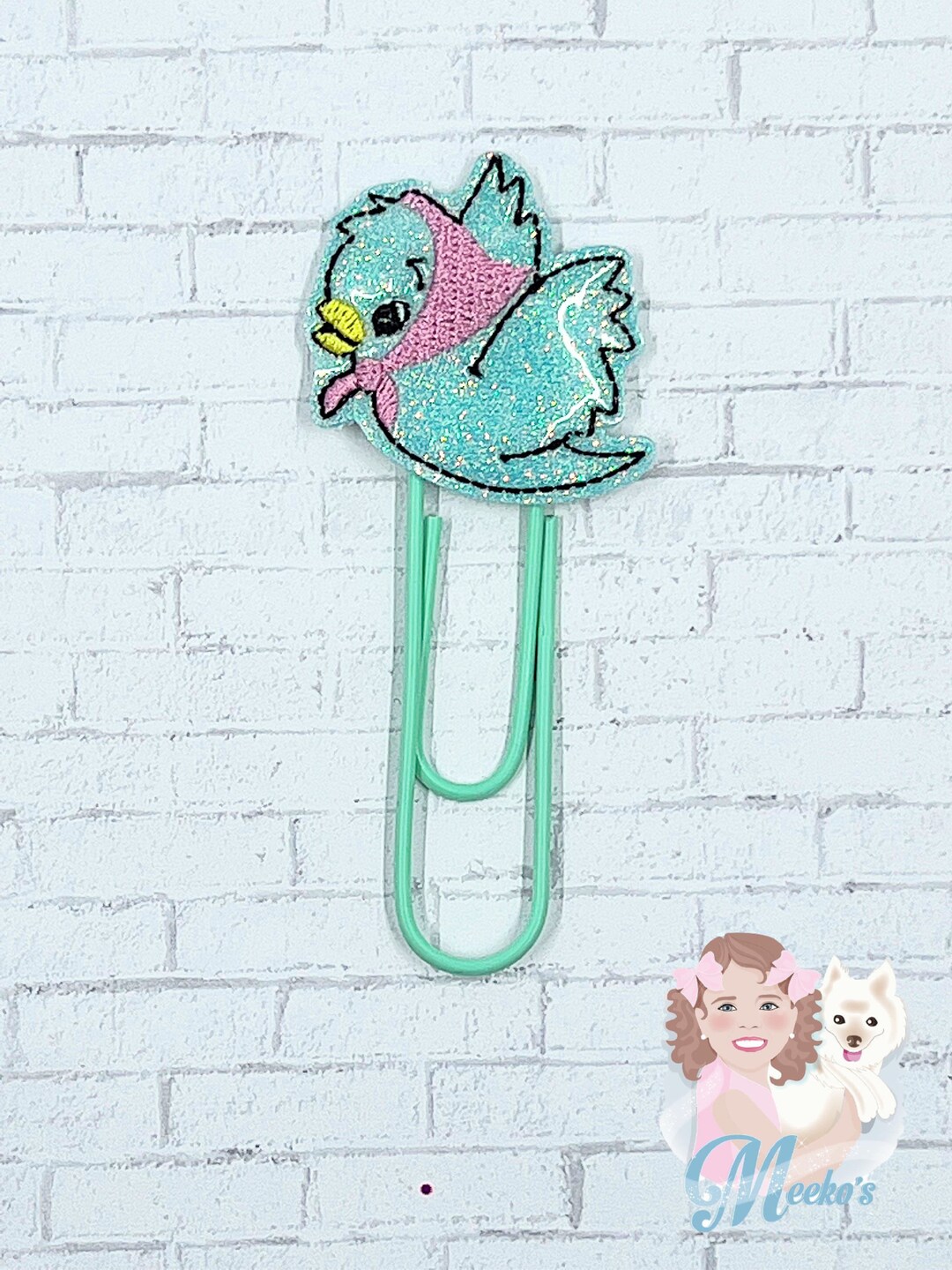 Blue Bird of Happiness Planner Clip, Cute Bird Paper Clip Bookmark for ...