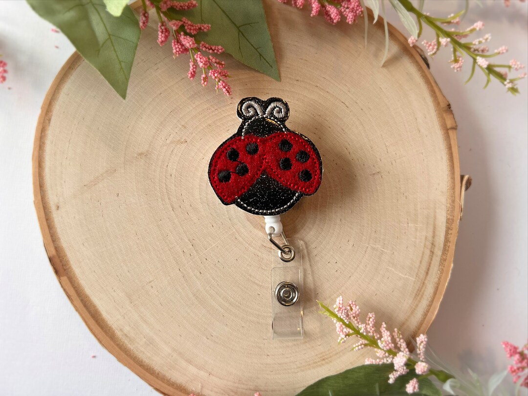 Ladybug Badge Reel, Summer Badge Reel for Nurses, Pediatric Badge Reel ...