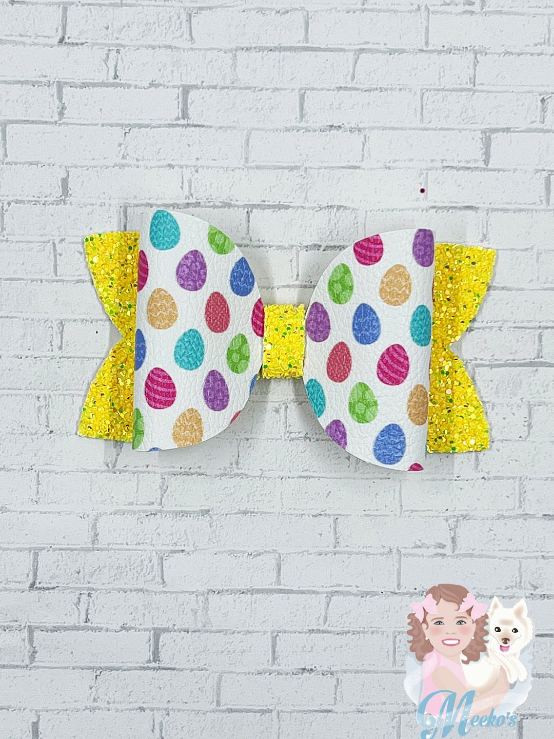 Easter Egg Hair Bows for Girls, Cute Easter Hair Accessories for Little ...