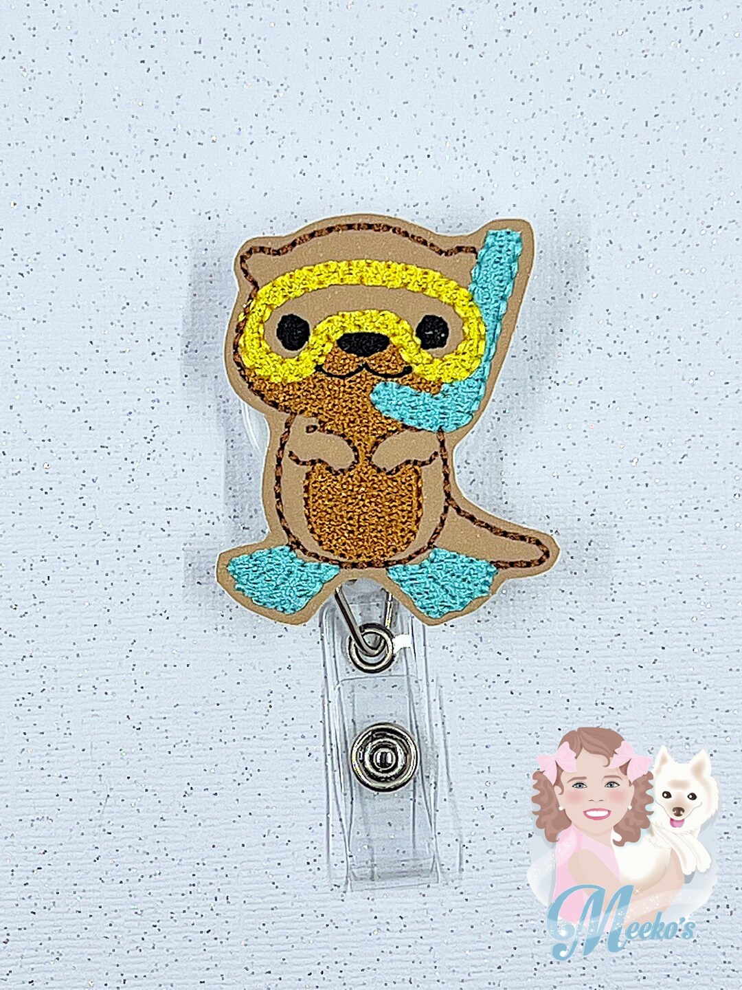 Otter Badge Reel Nurse Gift Cute Badge Clips Nurse Badge - Etsy