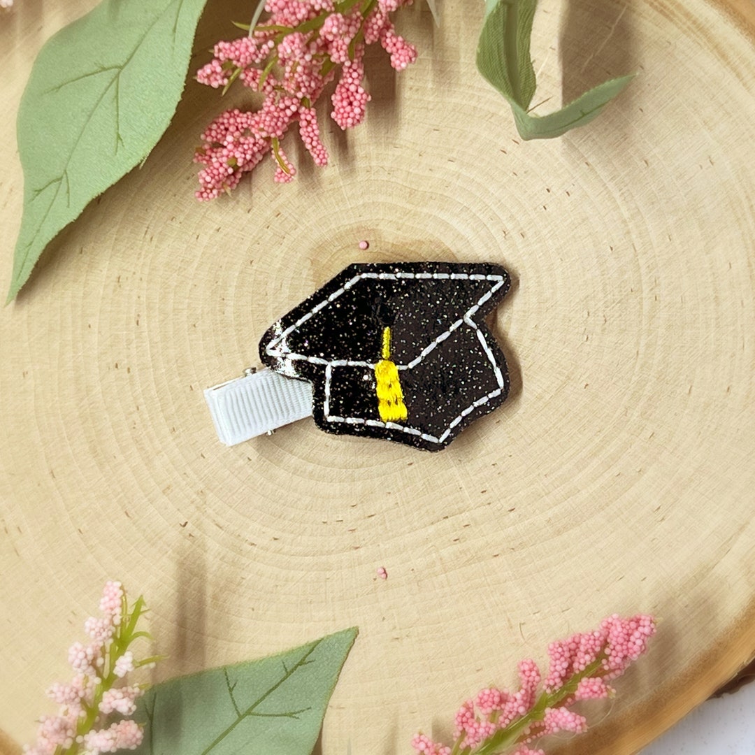 Graduation Hair Bow, Graduation Hair Clip, Feltie Hair Clip, Toddler ...
