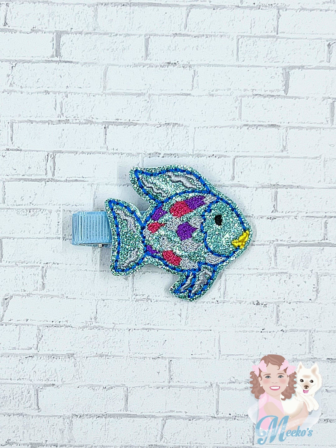 Rainbow Fish Hair Clip, Fish Hair Bow, Feltie Hair Clip, Baby Girl Hair ...