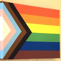 Wood Rainbow Flag Wall Art | Framed or Unframed LGBTQ+ Wooden Pride ...