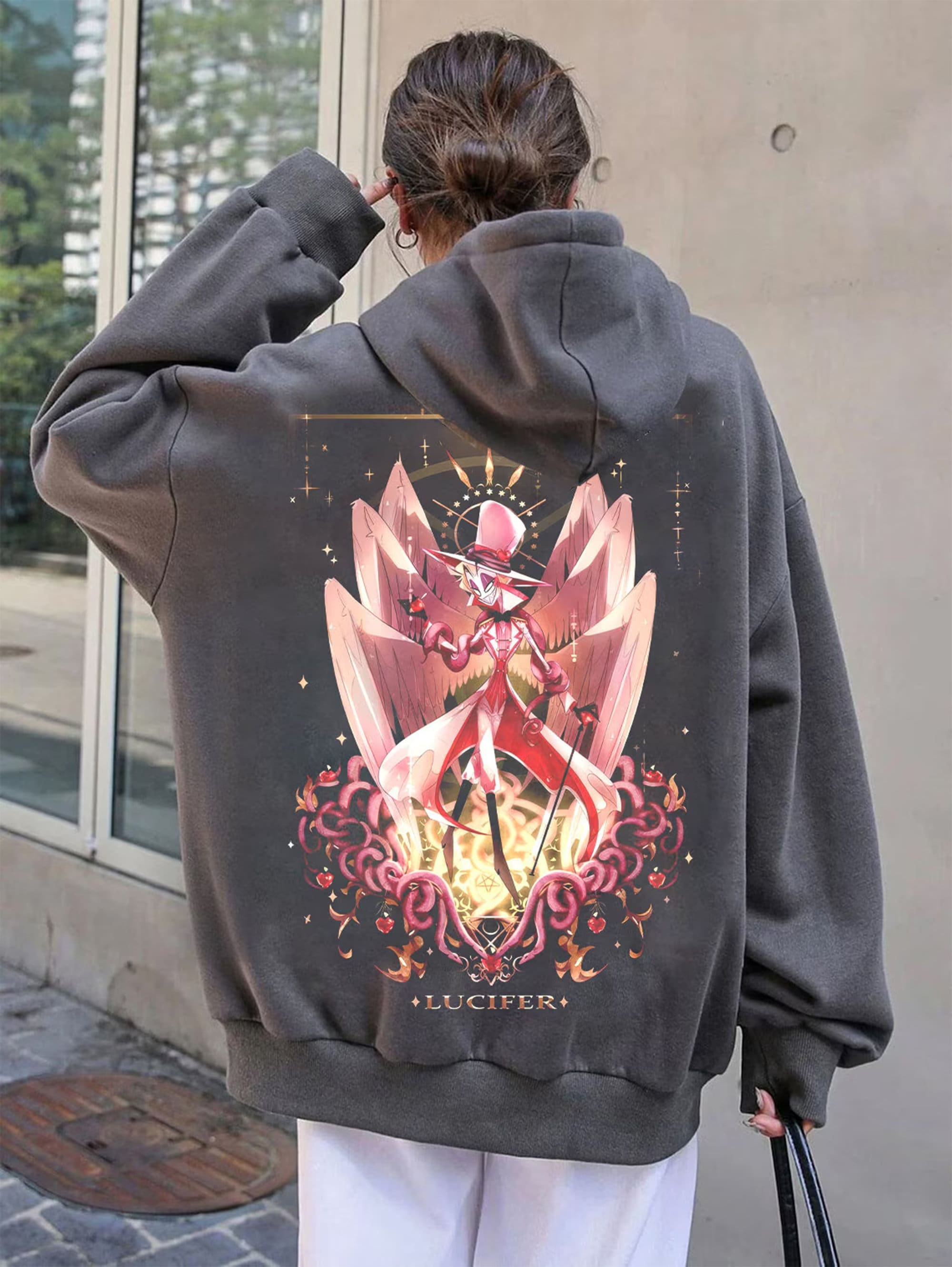 Lucifer Morningstar Characters Hoodie, Lucifer Hazbin Hotel Shirt ...
