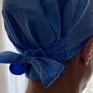 Sewing PATTERN Tie Back Bow Close-fit Euro Style Scrub Cap Hat sew It ...