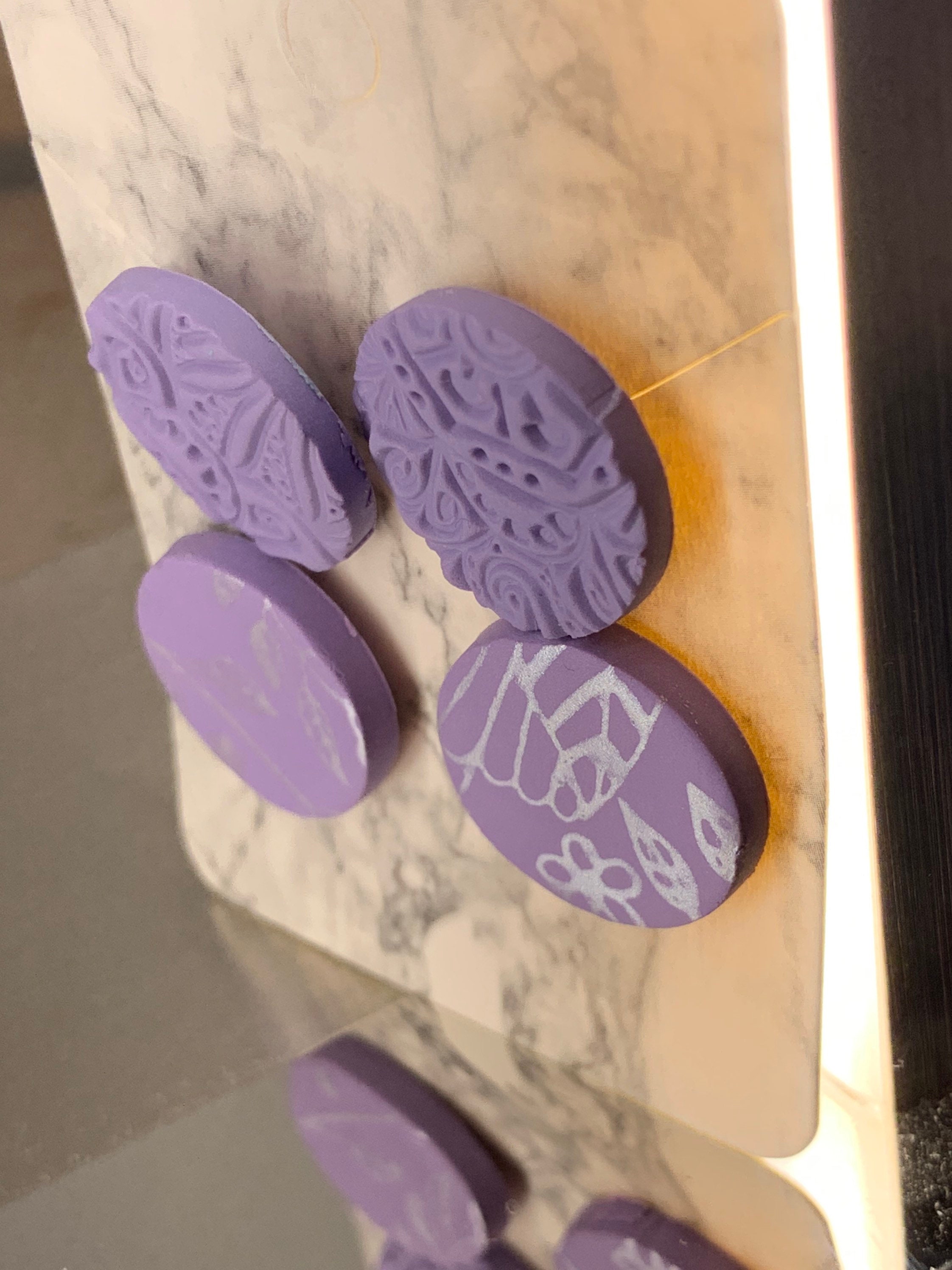 LAVENDER Studpack Texture & Print - Etsy UK