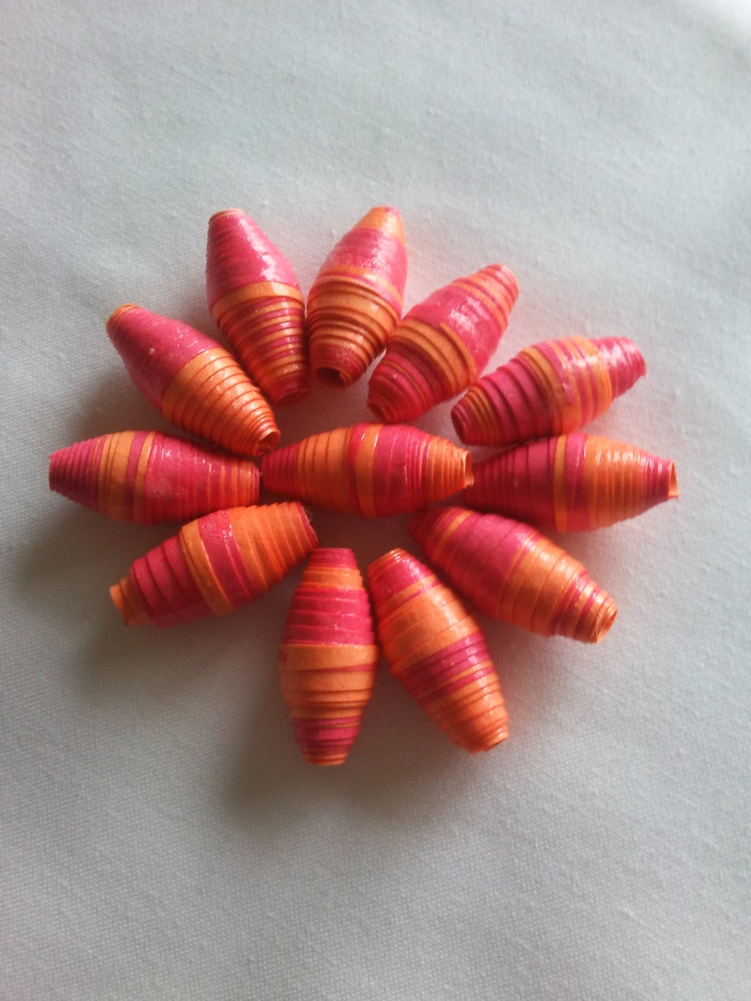 Recycled Paper Beads Upcycled Paper Handmade Water Resistant Finish ...
