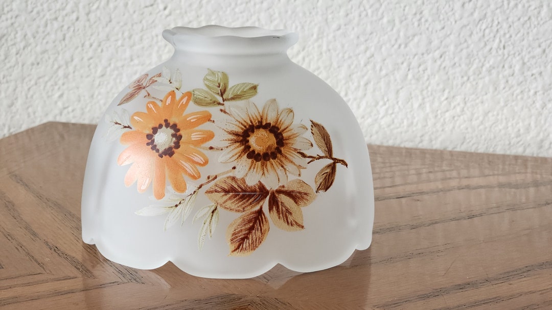 Westmoreland Satin Glass Shade Hand Painted Floral Fairy Lamp - Etsy