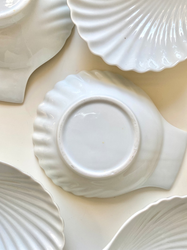 Vintage White Apilco Scallop-shaped Cookware Dishes Made in France ...