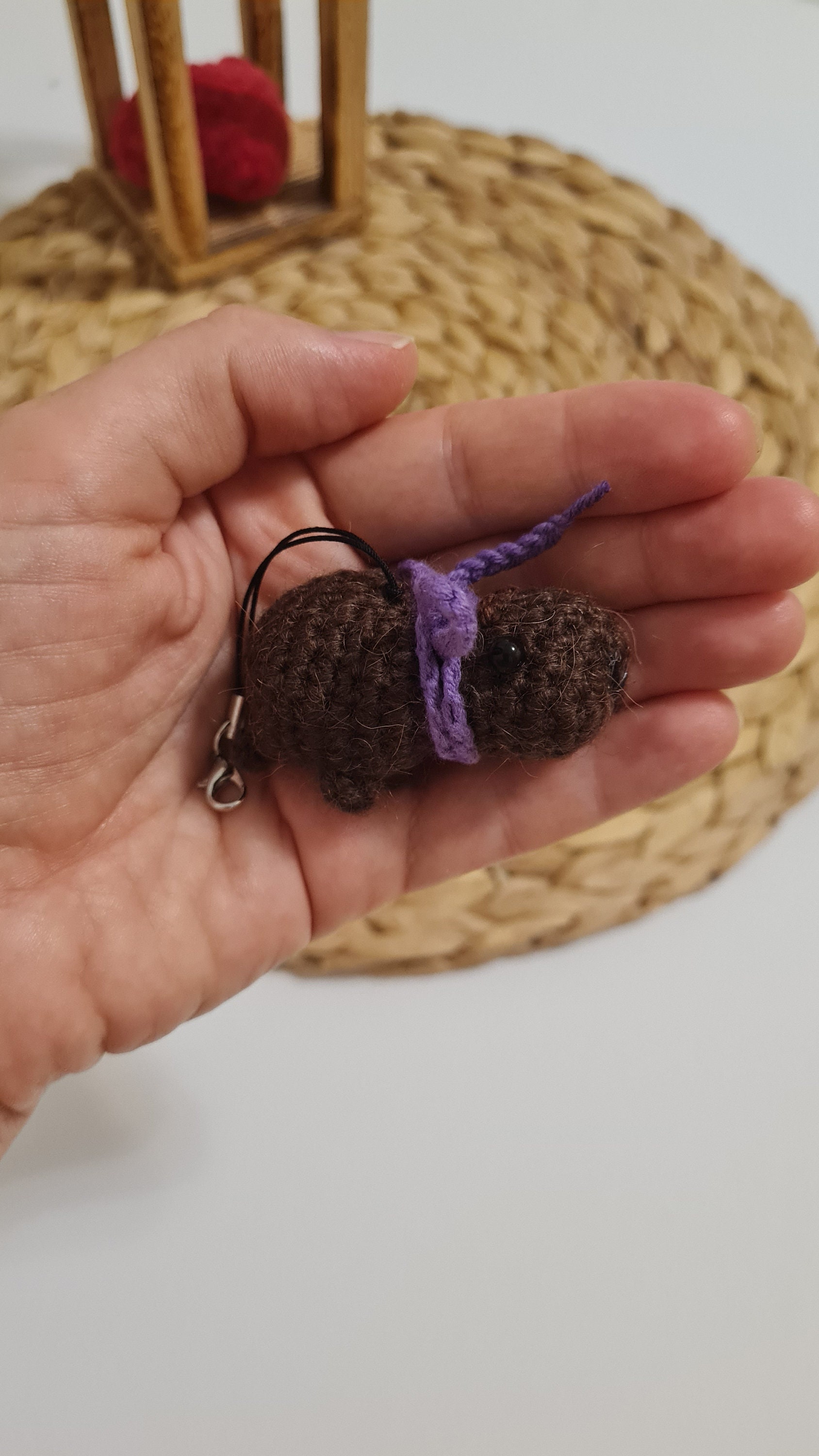 Capybara Key Chain, Capybara Charm, Capybara Crochet, Capybara ...