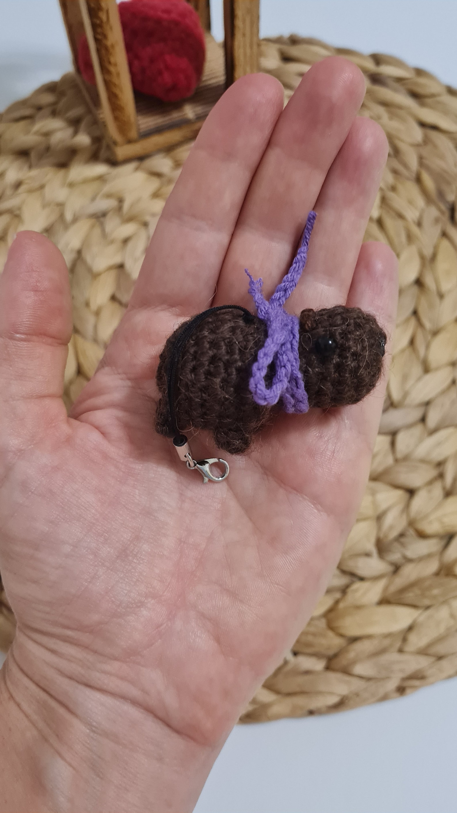 Capybara Key Chain, Capybara Charm, Capybara Crochet, Capybara ...