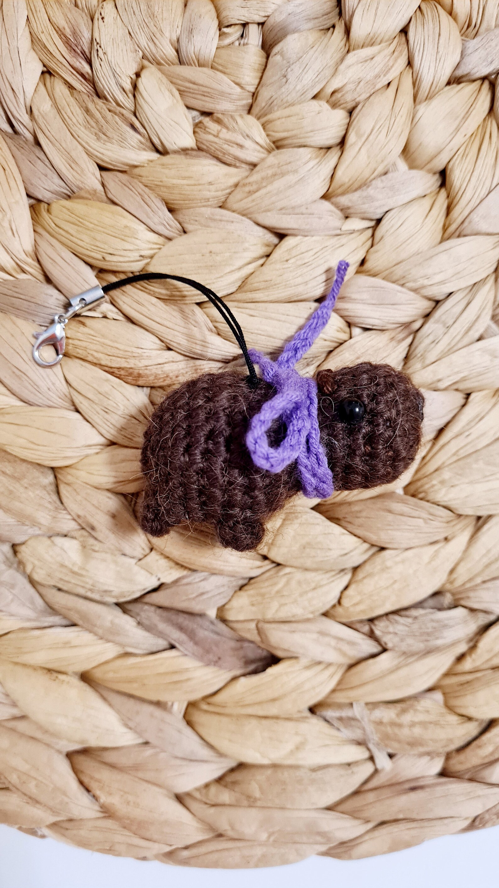 Capybara Key Chain, Capybara Charm, Capybara Crochet, Capybara ...