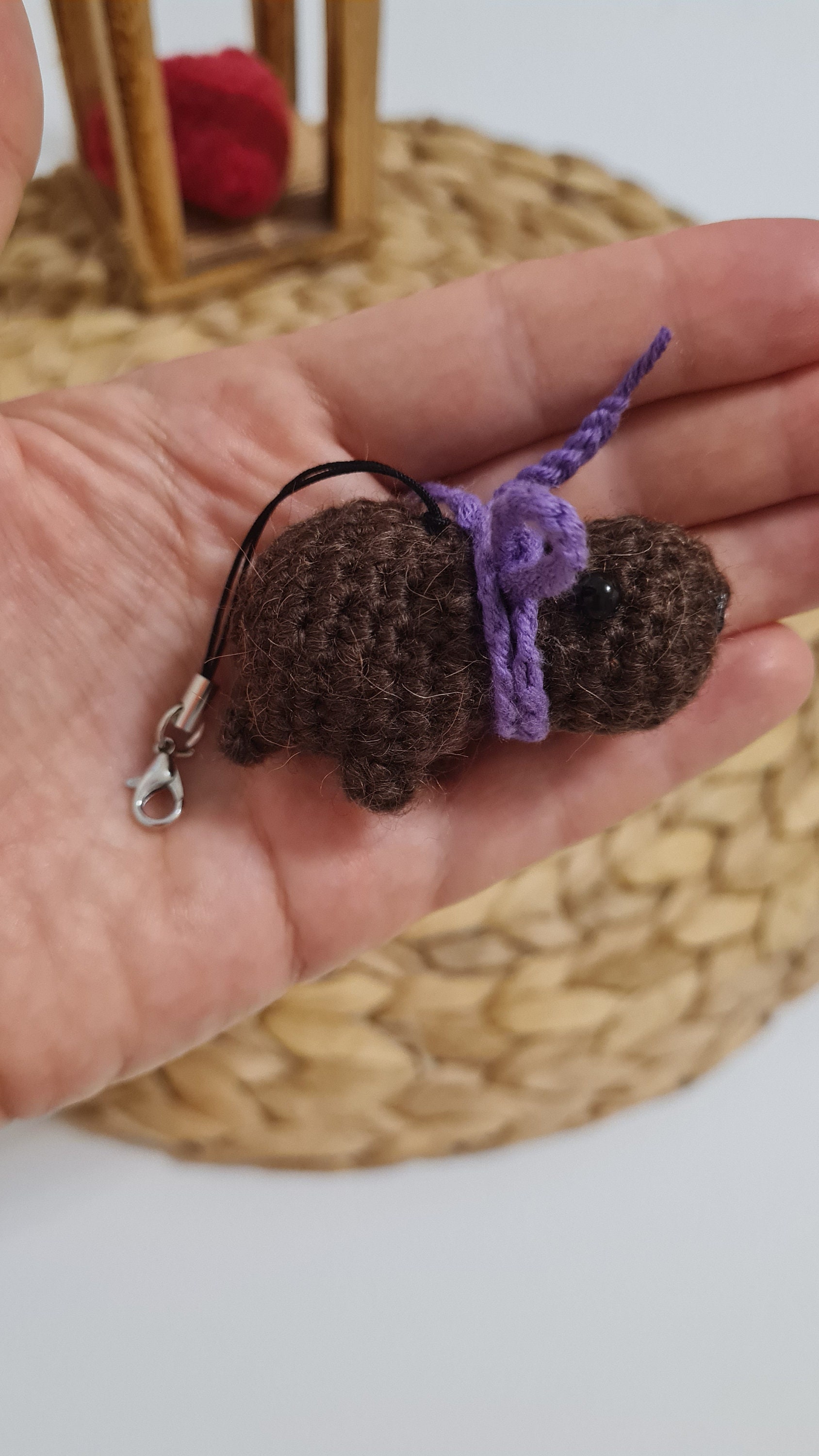 Capybara Key Chain, Capybara Charm, Capybara Crochet, Capybara ...