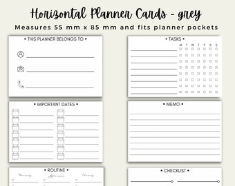 Planner Task Cards - Etsy