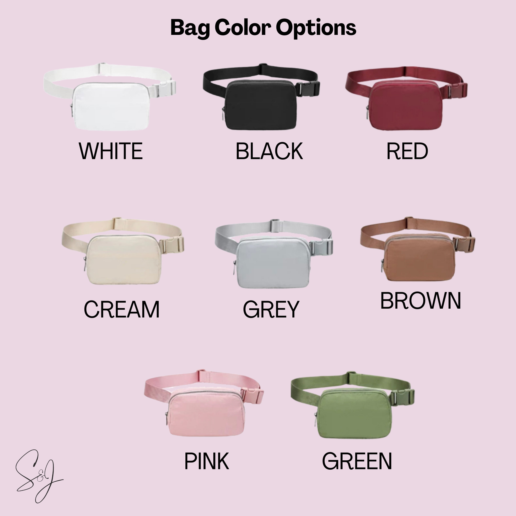 Custom Personalized Belt Bags | Monogram | Fanny Pack | Gifts ...