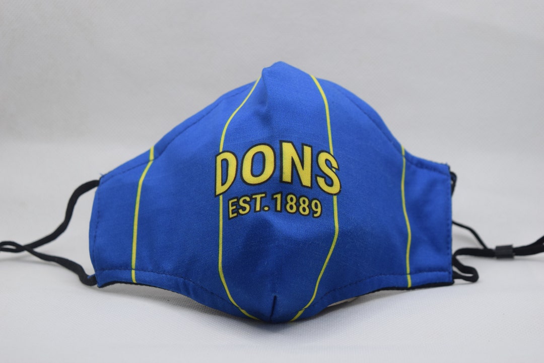 AFC Wimbledon Face Mask With Built-in Filter, Football Face Mask, DONS ...