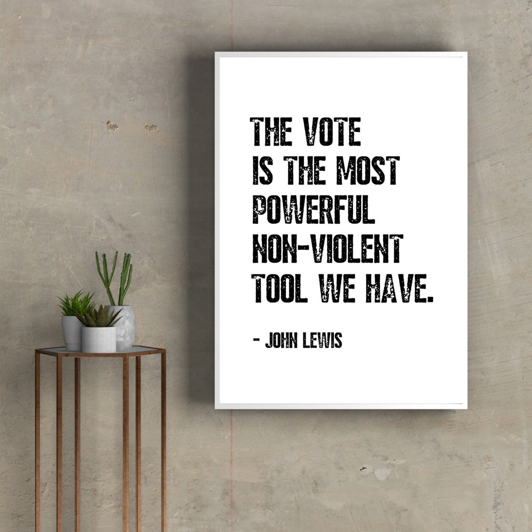 John Lewis Sign, John Lewis Quote Poster Print Wall Art, John Lewis ...